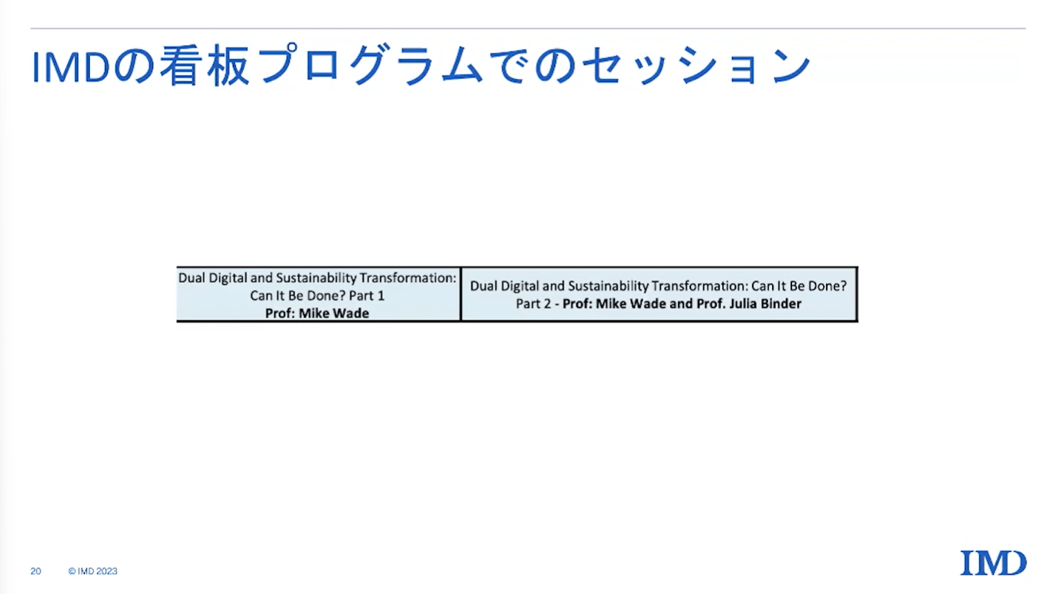 写真ギャラリー1枚め｜日本人初のIMD教授が語る、DXのための“Must Win Battle”の方法論とは DX×サステナビリティでトリプルトランスフォーメーションを実現せよ ...
